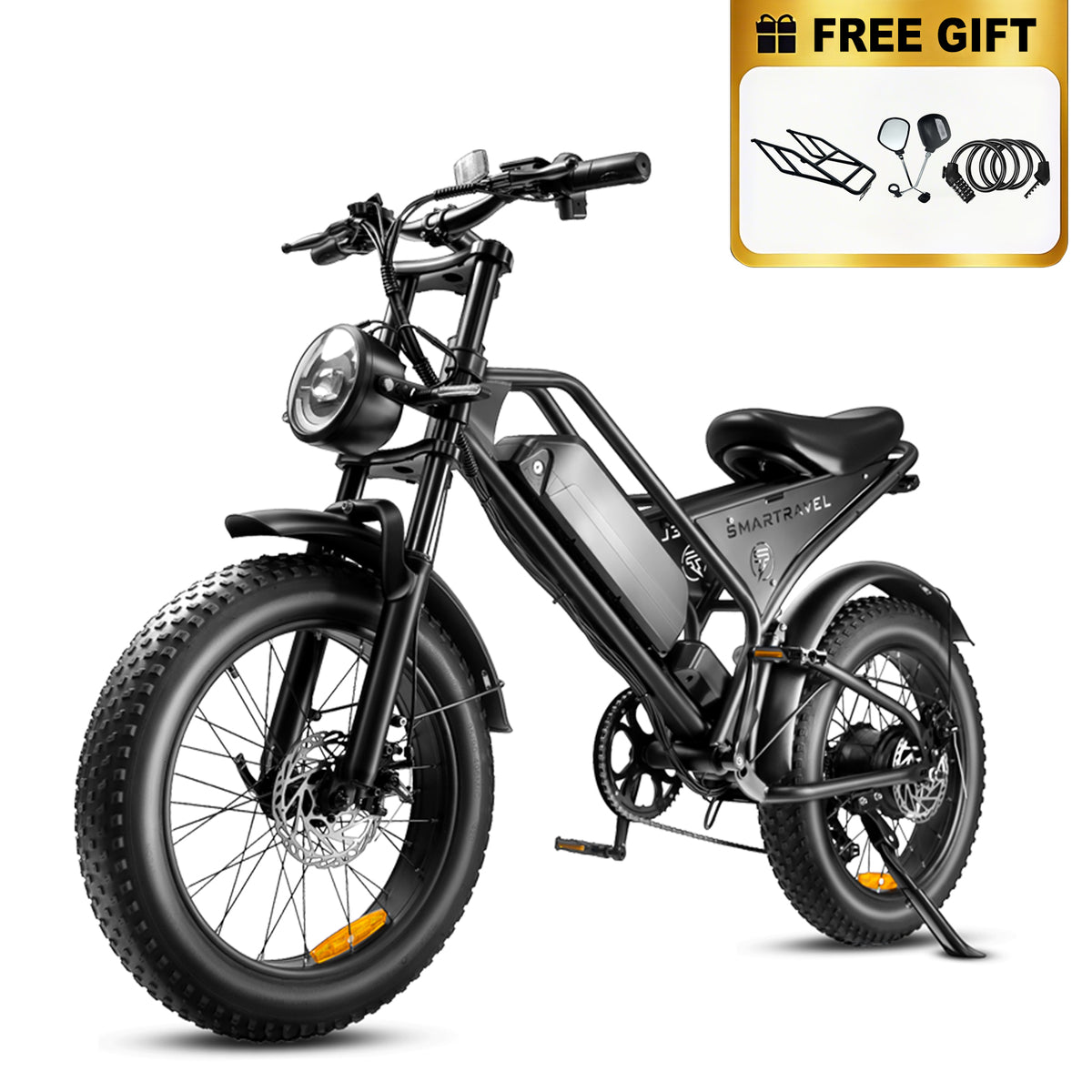 Smartravel Explorer DK400 1000W Moped Style Fat Tire Electric Bike ...
