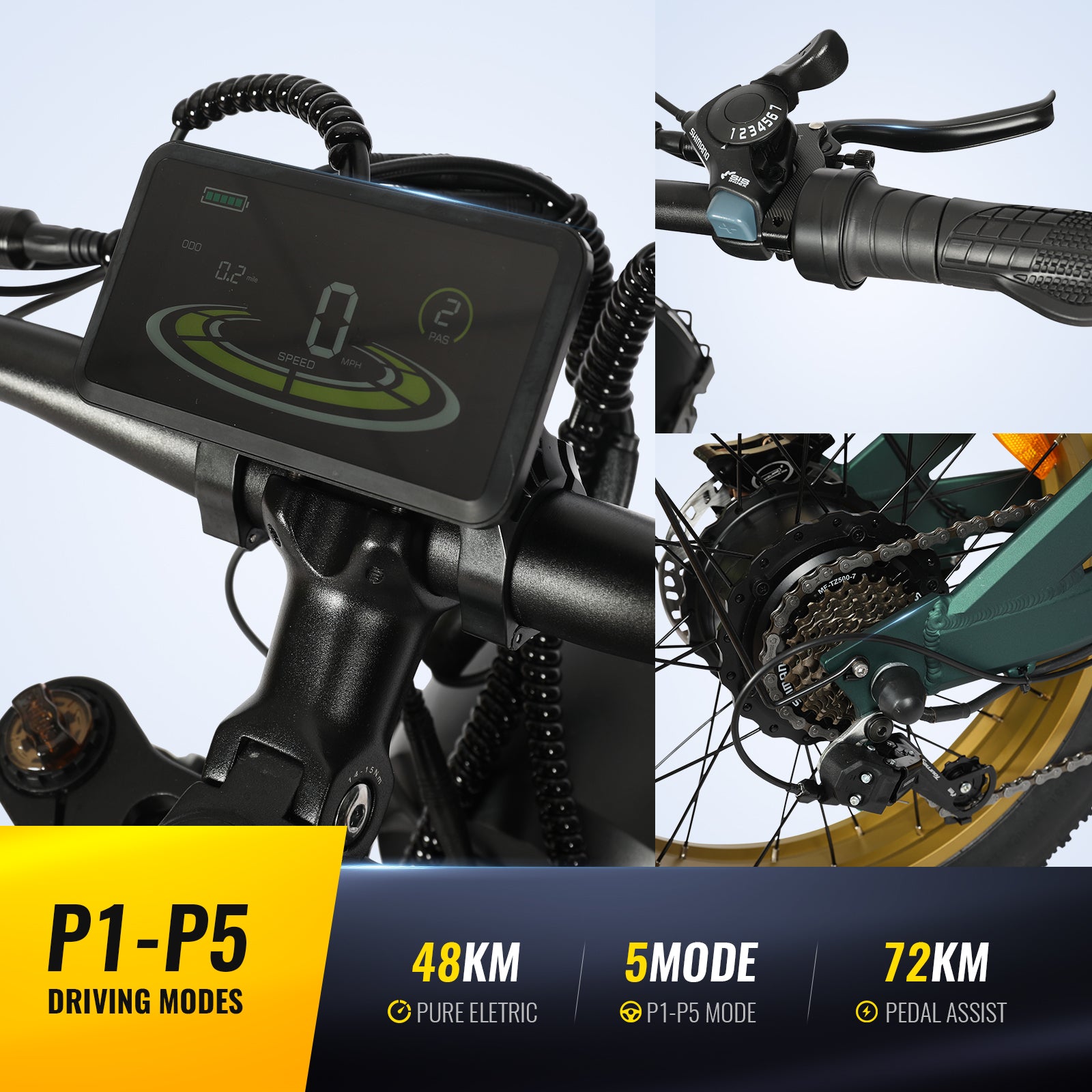 SMARTRAVEL GPS Electric Bike for Adults,Ebike with Real-time Positioni ...