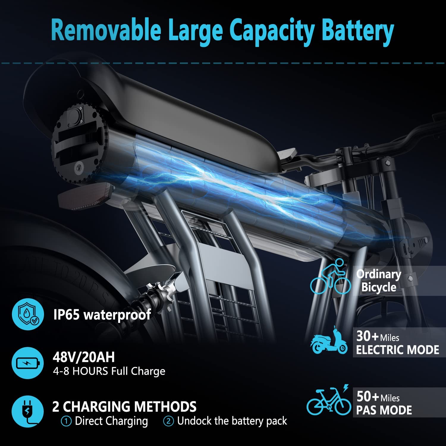 Smartravel Electric Bike, Ebike with 1200W Brushless Motor, 48V/20Ah ...